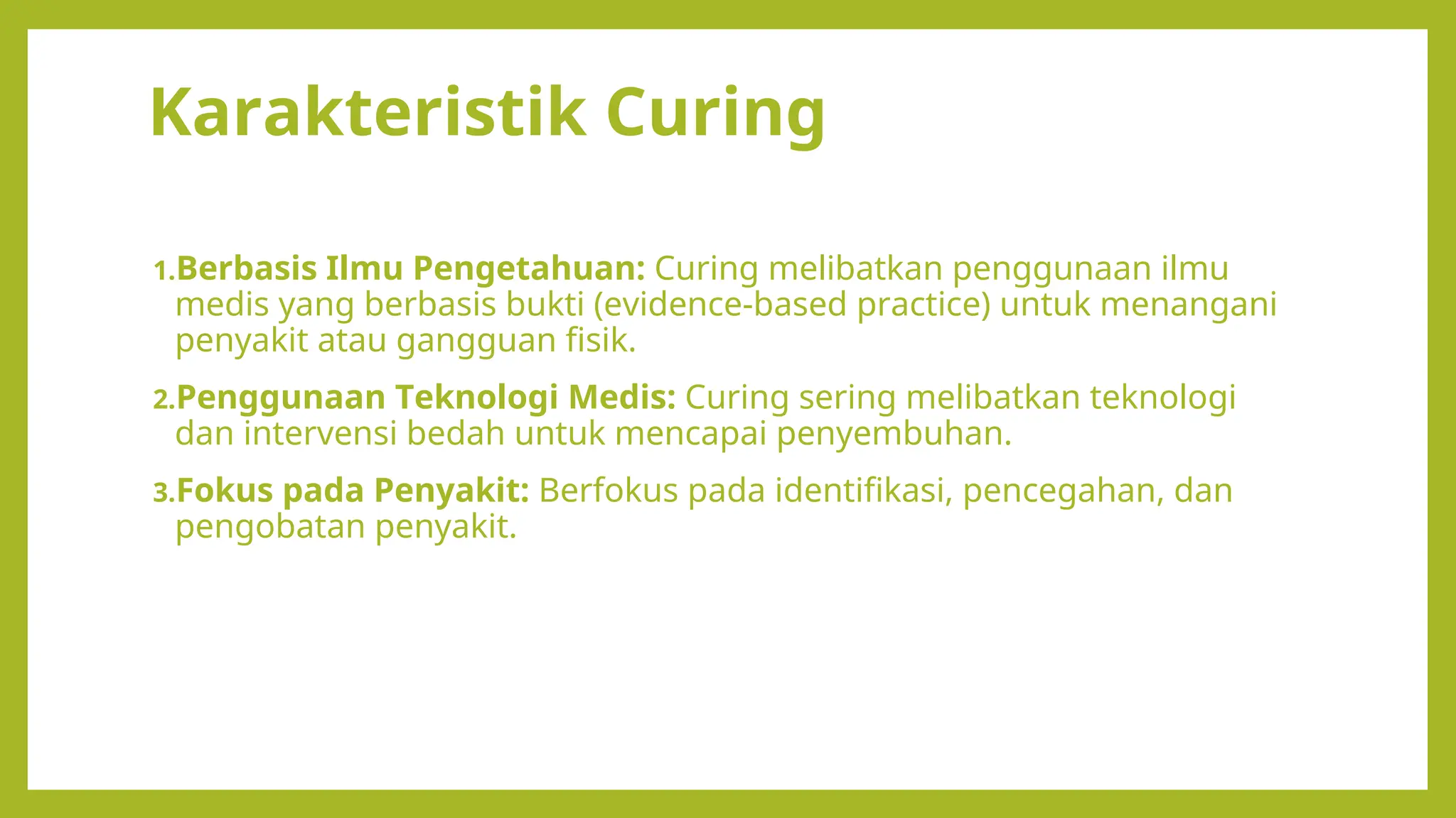 KONSEP CURING DAN PERBEDAAN DENGAN CARING | PPT