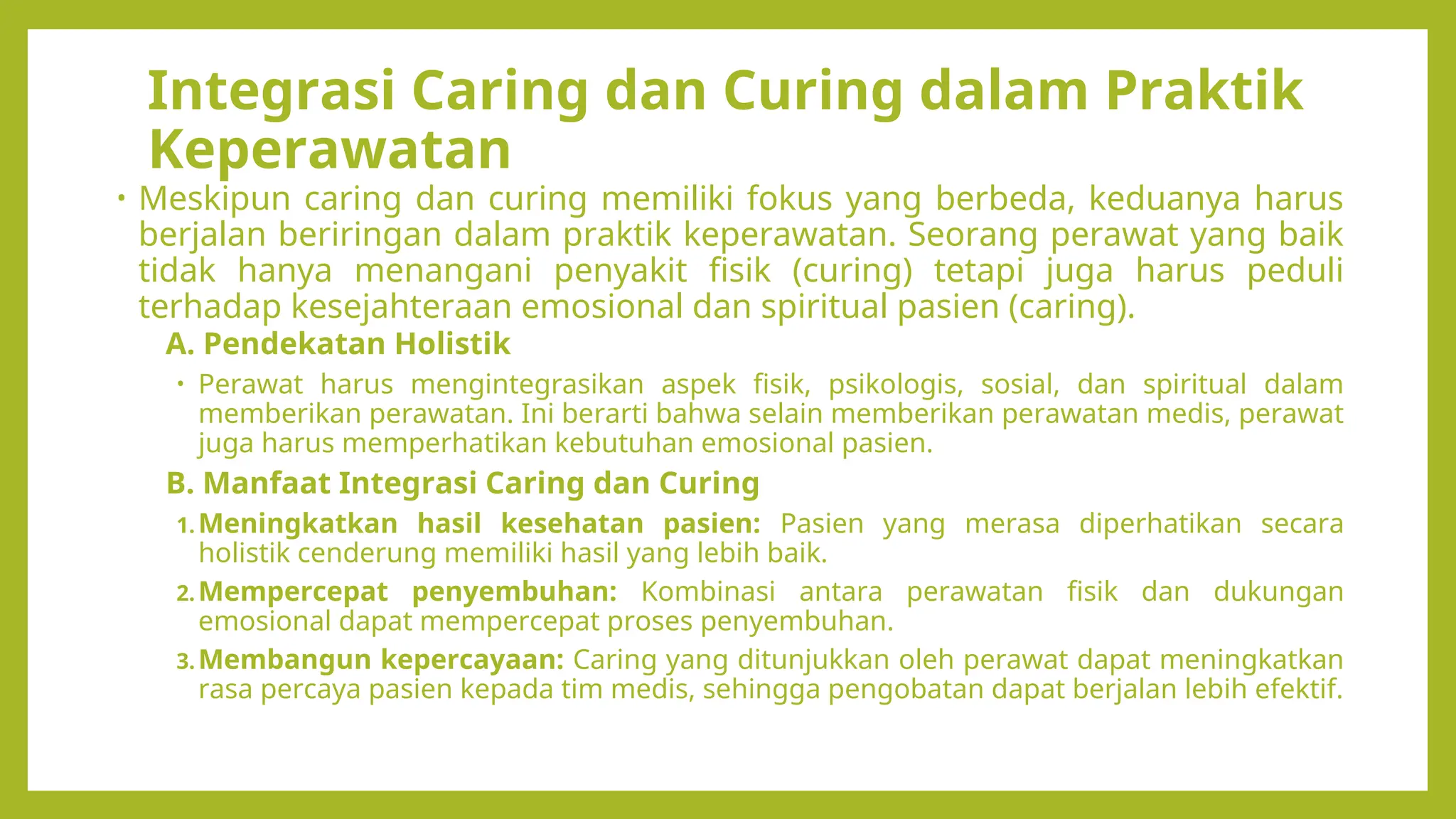 KONSEP CURING DAN PERBEDAAN DENGAN CARING | PPT