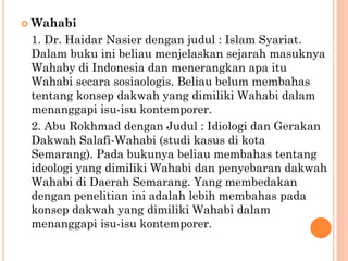 Konsep dakwah wahabi dan muhammadiyah | PPTX
