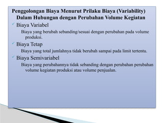Konsep, Klasifikasi dan sifat Biaya.pptx