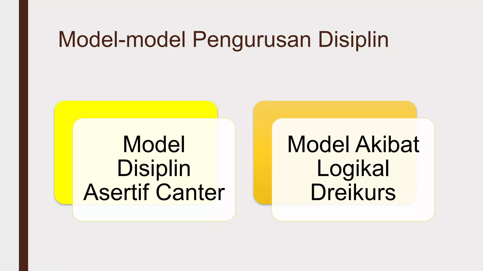 Konsep dan model pengurusan disiplin | PPTX