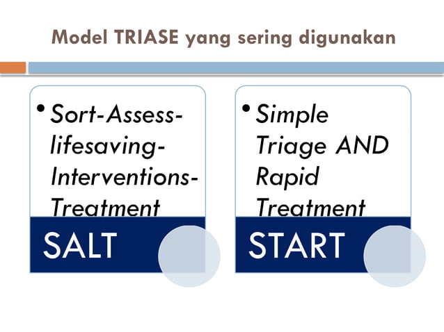 KONSEP DAN MODEL TRIASE BENCANA.pptxMMMM | PPTX
