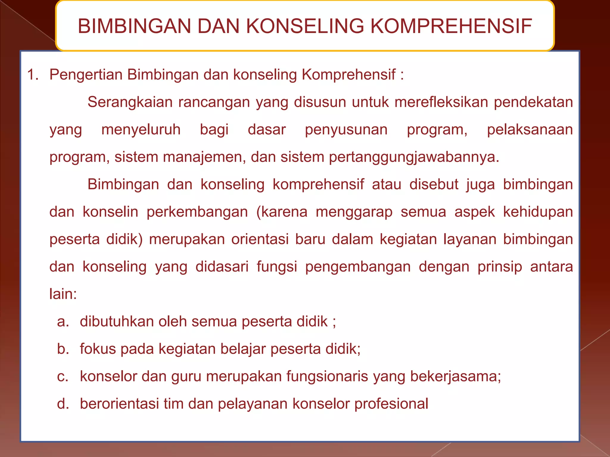 Konsep dan orientasi baru bimbingan dan konseling | PPTX