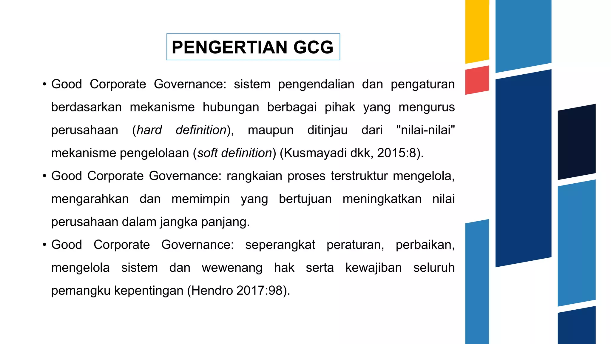 Konsep dan penerapan GCG | PPTX