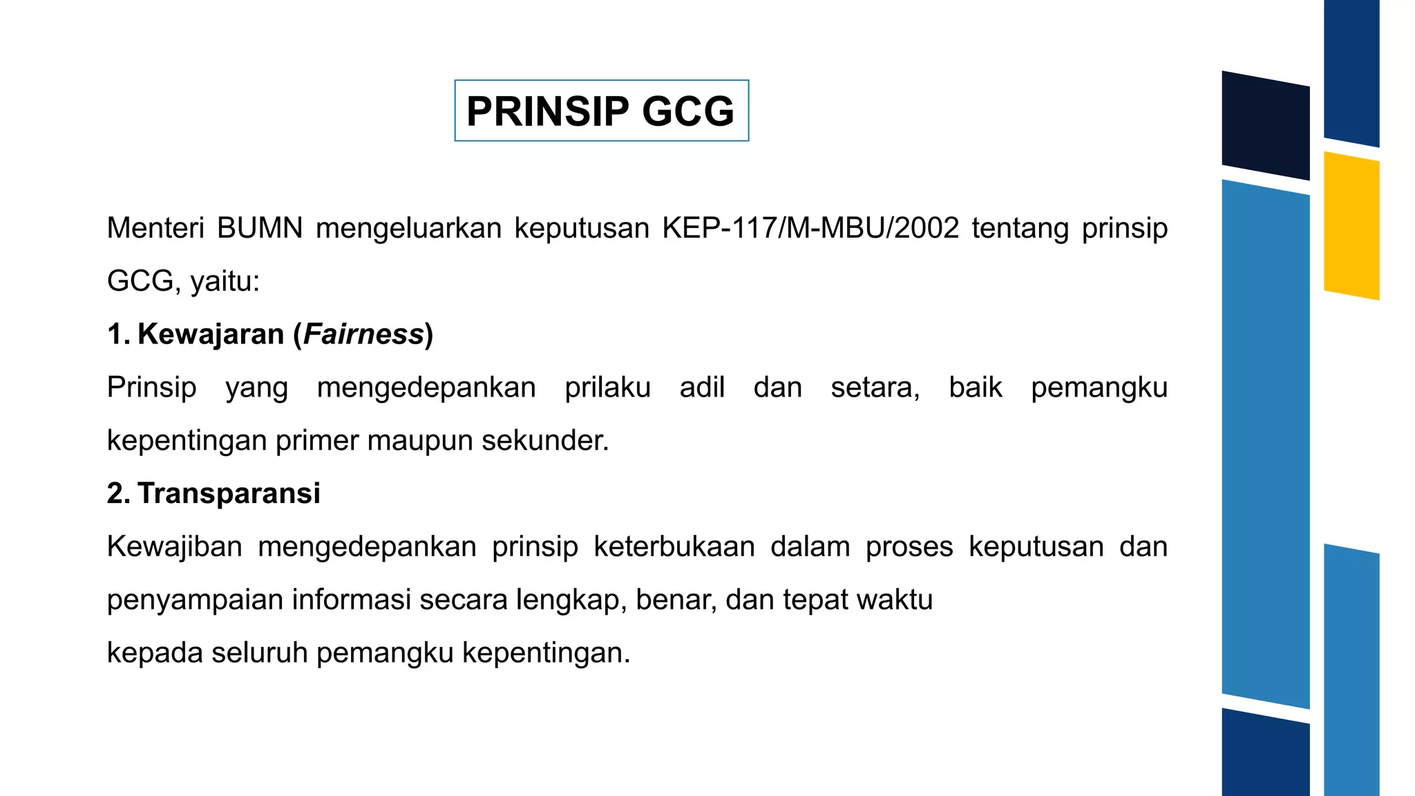 Konsep dan penerapan GCG | PPTX