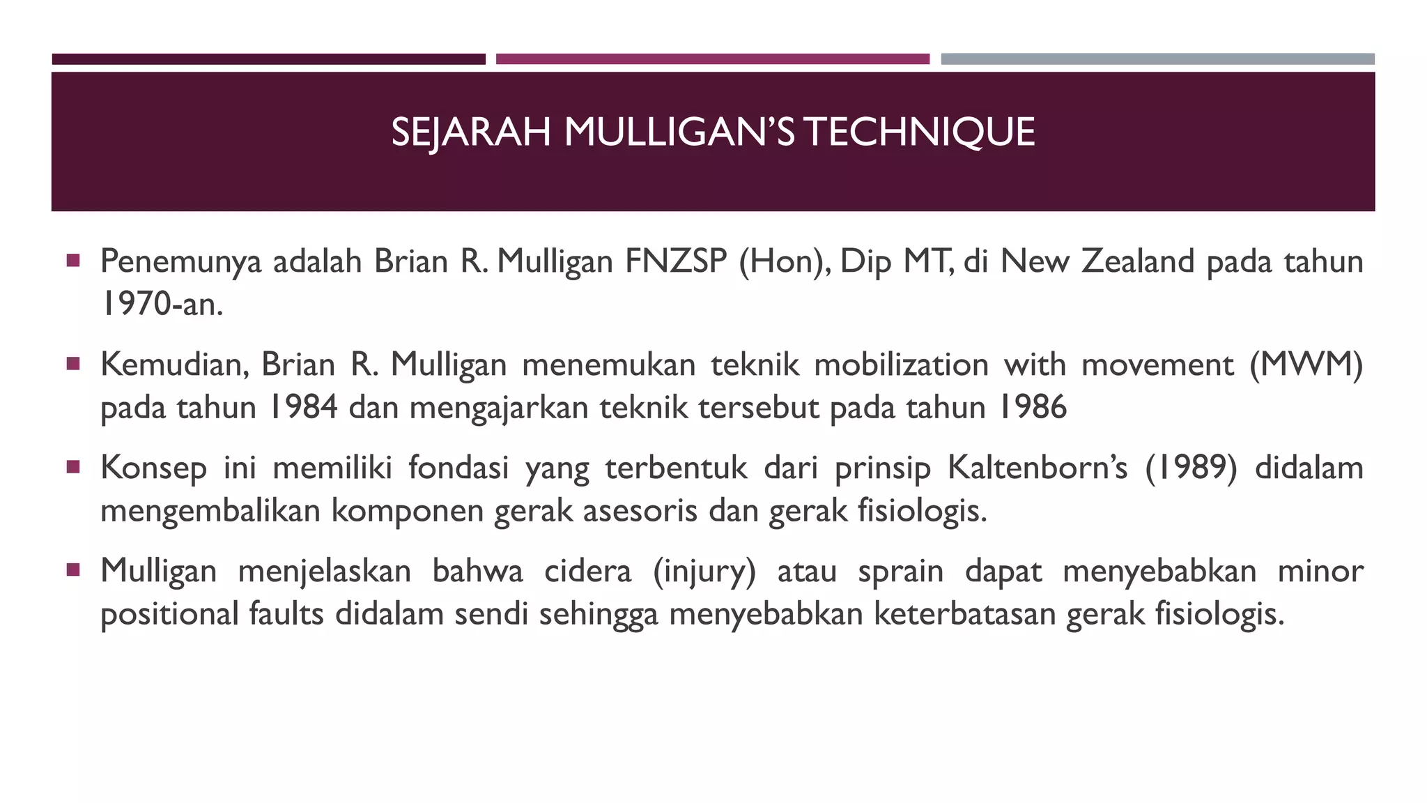 Konsep dan teknik mulligan | PDF