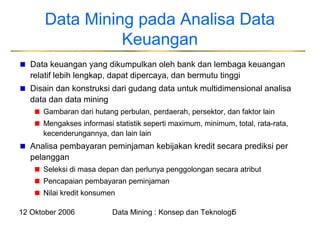 Konsep dan teknologi data mining | PPT