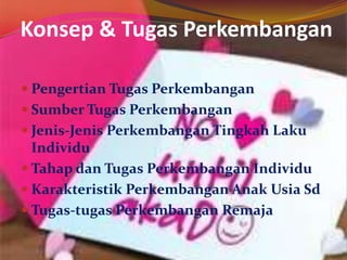 Konsep dan tugas perkembangan pesertadidik | PPTX
