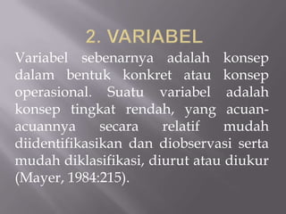 Konsep dan variabel | PPTX