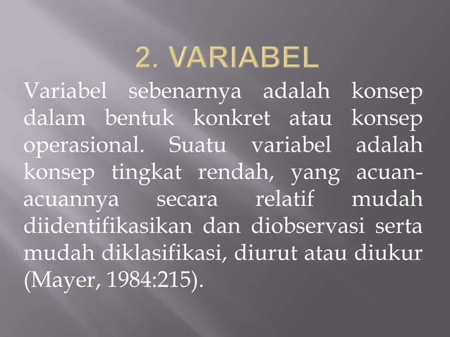 Konsep dan variabel | PPT