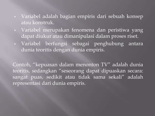 Konsep dan variabel | PPT