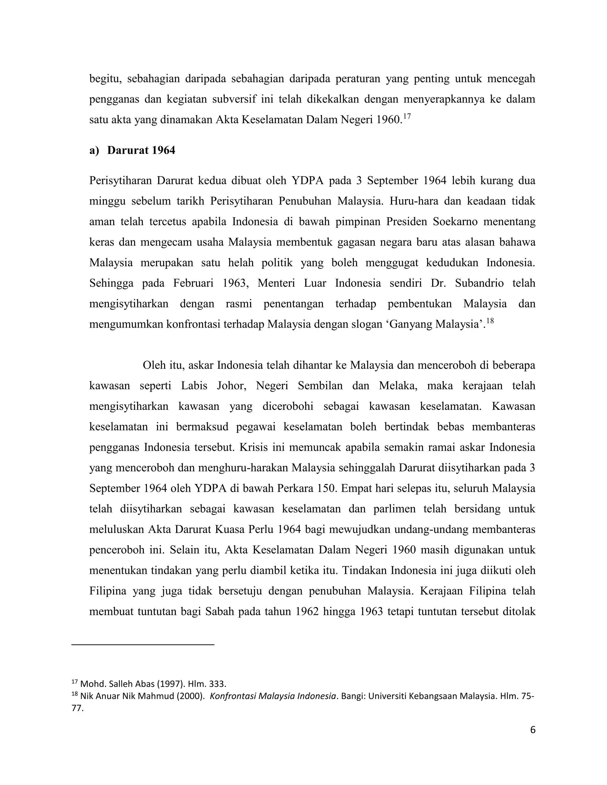 Konsep darurat dan subversif kuasa | DOCX