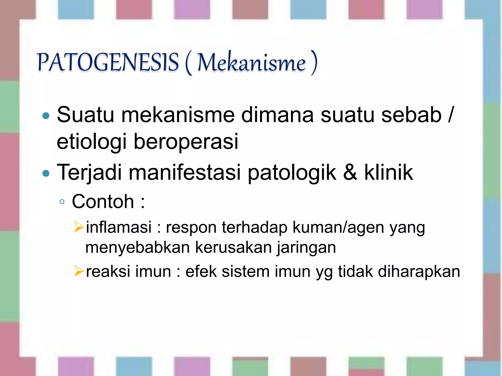 Konsep dasar fisiologi, patologi, dan patofisiologis | PPTX