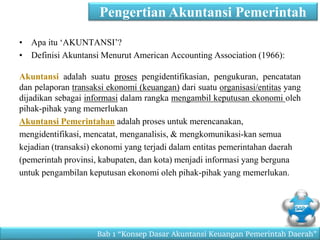 Konsep dasar akuntansi pemerintah daerah | PPTX