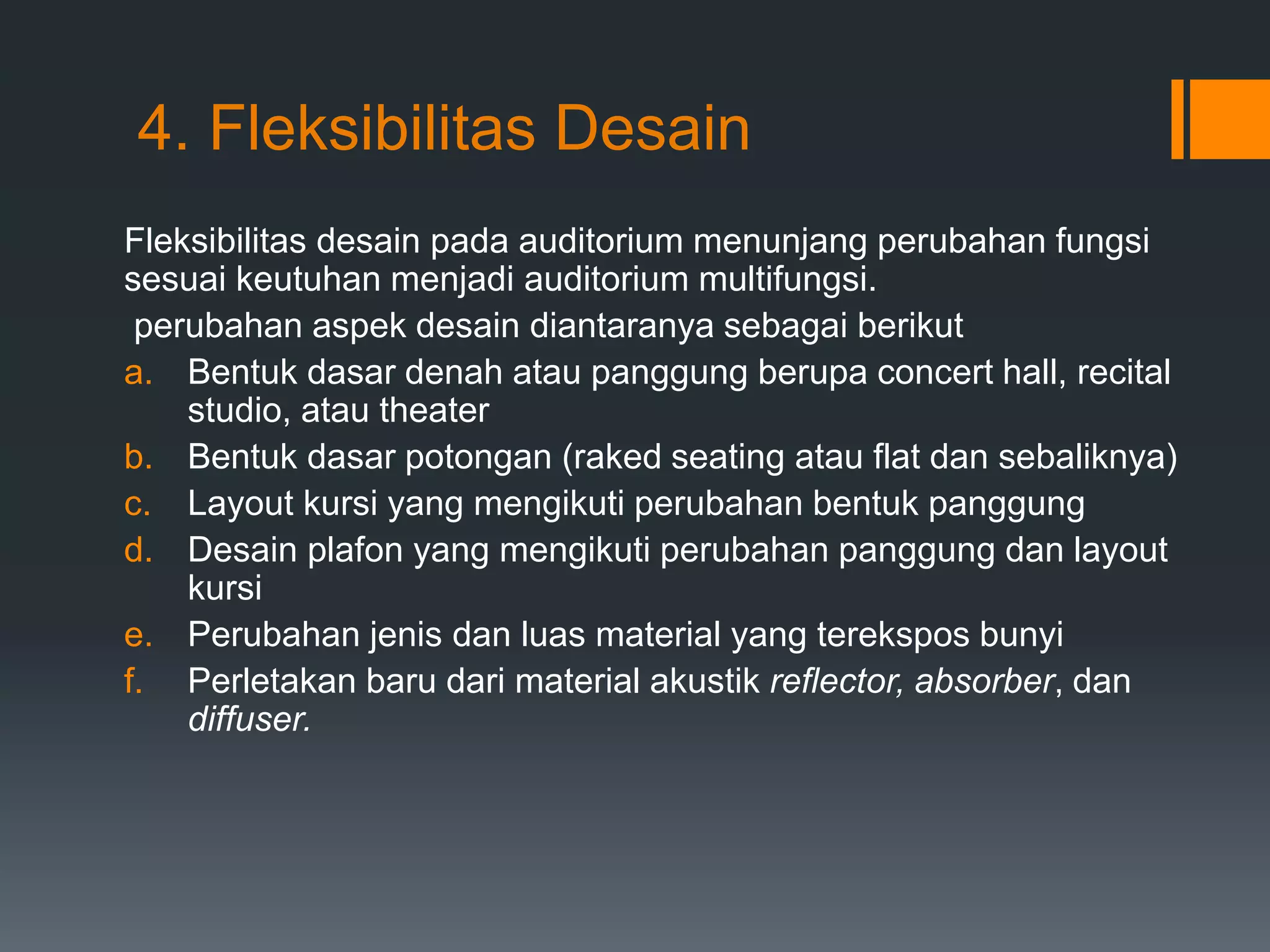 Konsep Dasar Auditorium | PPTX