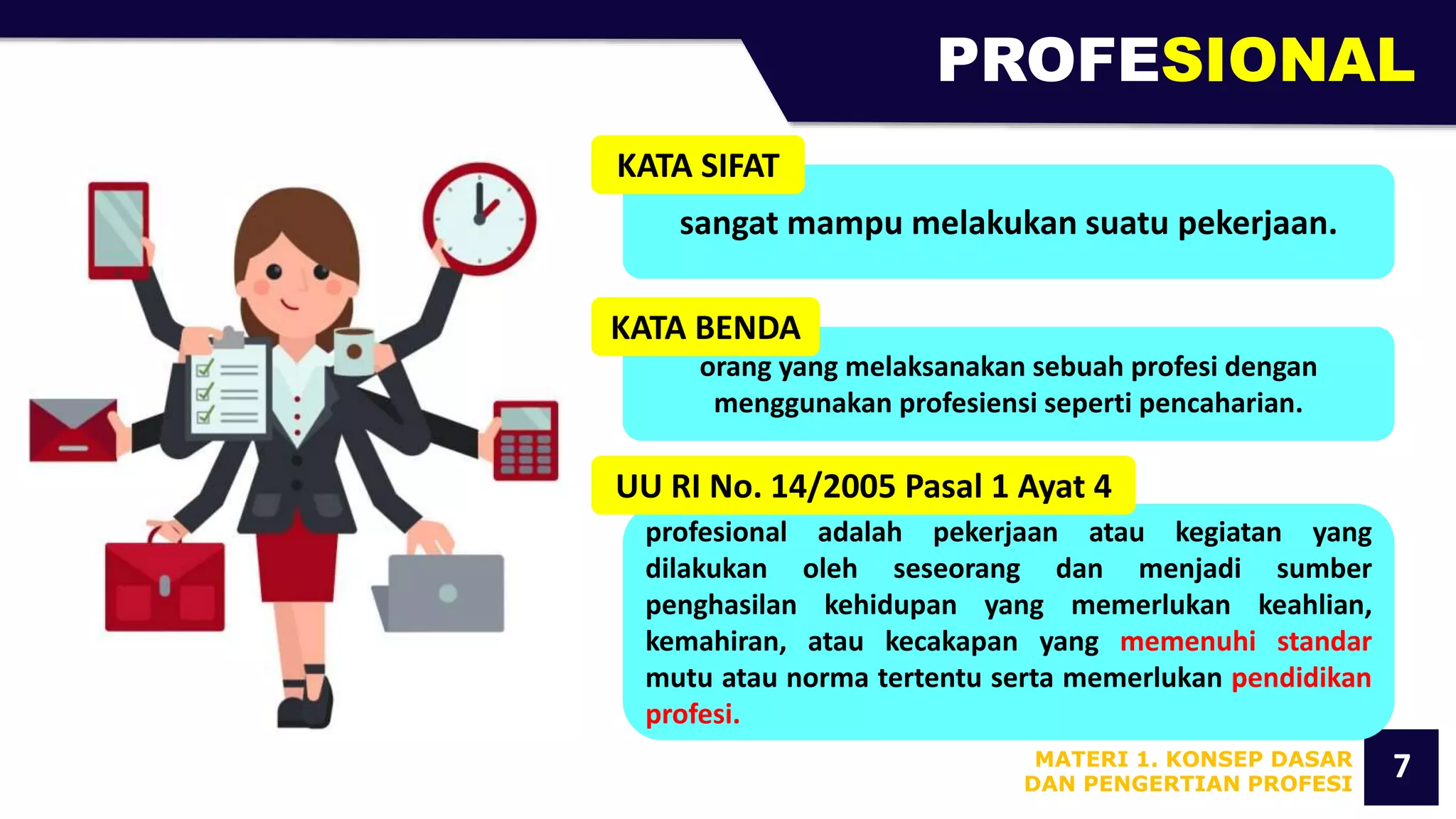 Konsep Dasar dan Pengertian Profesi, Profesional, Profesionalisasi ...