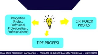 Konsep Dasar dan Pengertian Profesi, Profesional, Profesionalisasi, Profesionalisme | PPTX