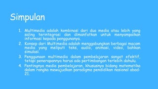 konsep Dasar dan Pentingnya multimedia Pembelajaran Matematika.pptx