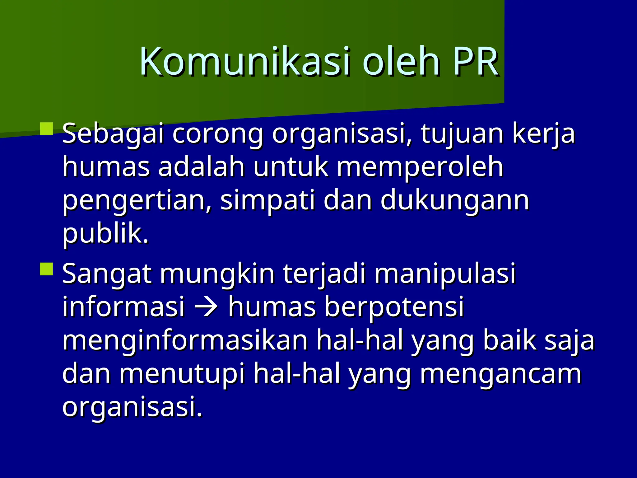 Konsep dasar dan sejarah perkembangan PR | PPT