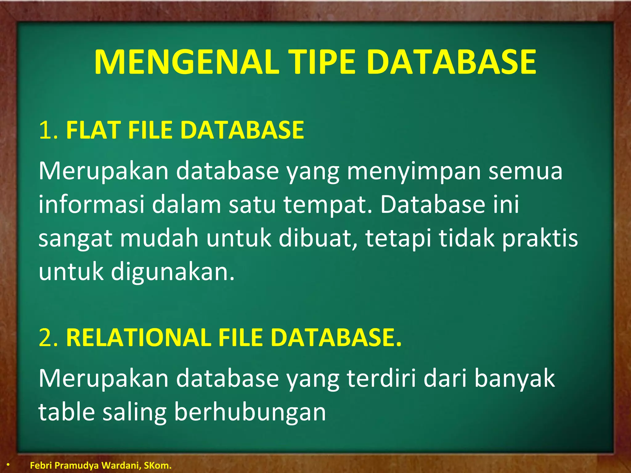 Konsep dasar database | PPT