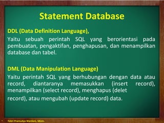 Konsep dasar database | PPT
