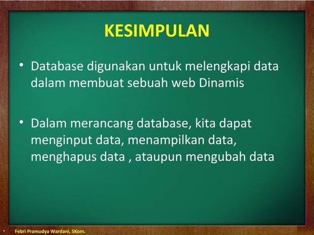 Konsep dasar database | PPT