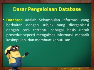 Konsep dasar database | PPT