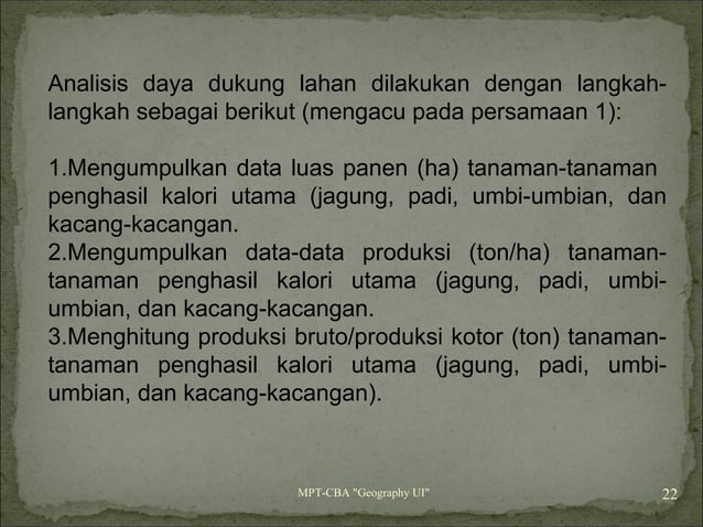 Konsep dasar daya dukung | PPT