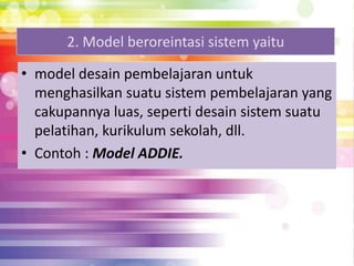 Konsep dasar desain pembelajaran | PPTX