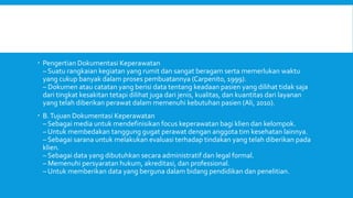 Konsep dasar dokumentasi keperawatan | PPSX