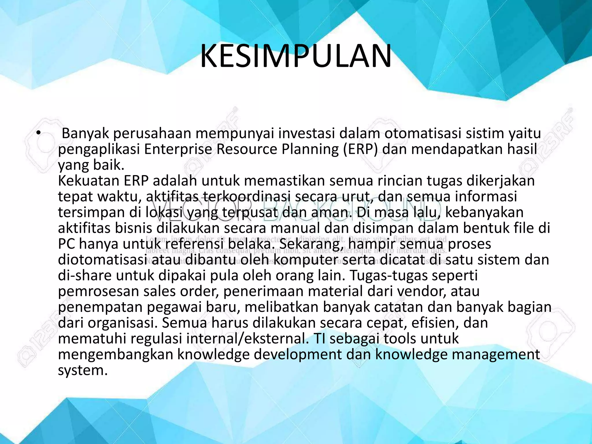 Konsep dasar erp pada garuda indonesia | PPTX