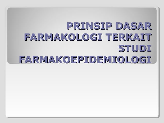 Konsep dasar farmakologi | PPT