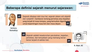 KONSEP DASAR ILMU SEJARAH Kelas X sejarah | PDF