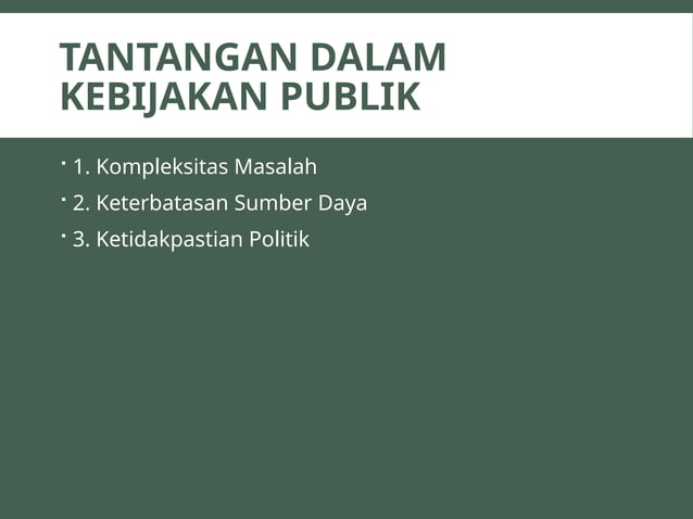 konsep dasar kebijakan publik materi kuliah | PPTX