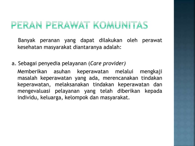 Konsep dasar keperawatan komunitas | PPTX