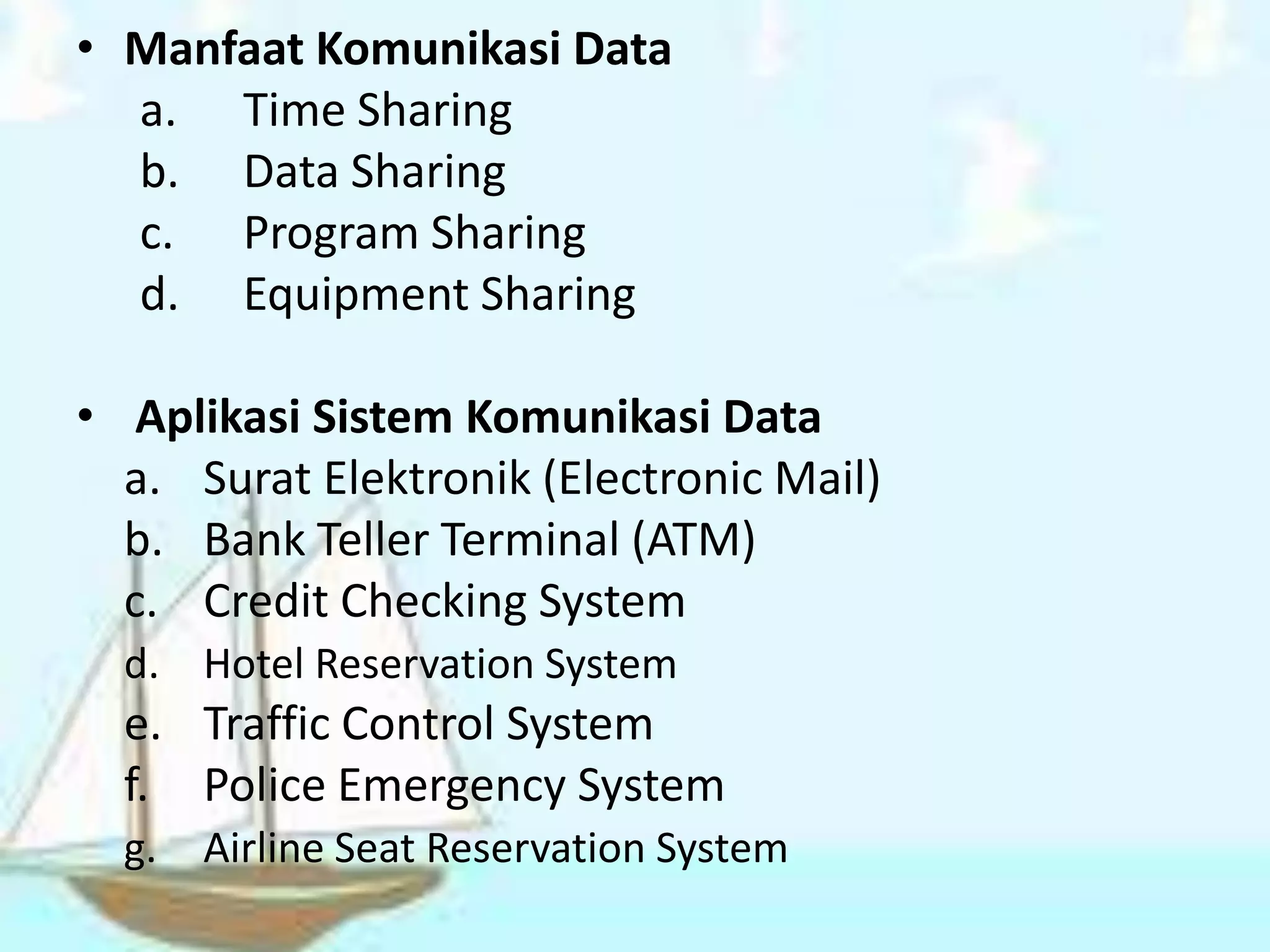 Konsep dasar komunikasi data | PPTX