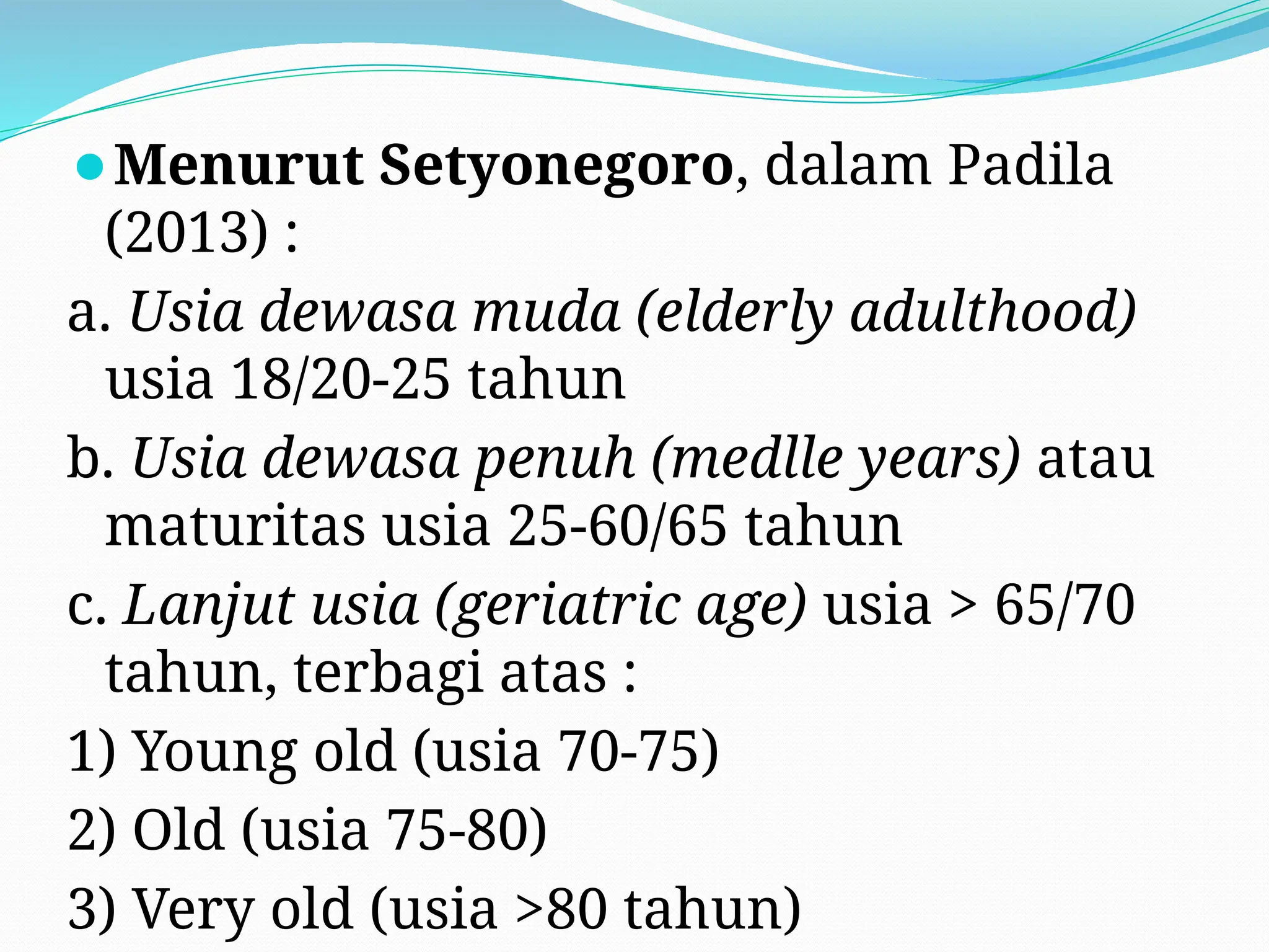 MATERI TENTANG KONSEP DASAR LANSIA PPT BAHAN AJAR | PPTX