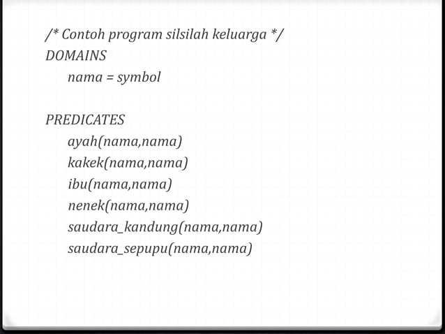 Konsep dasar logic programming | PPTX