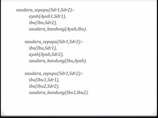 Konsep dasar logic programming | PPTX