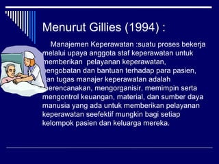 Konsep dasar manajemen keperawatan | PPT