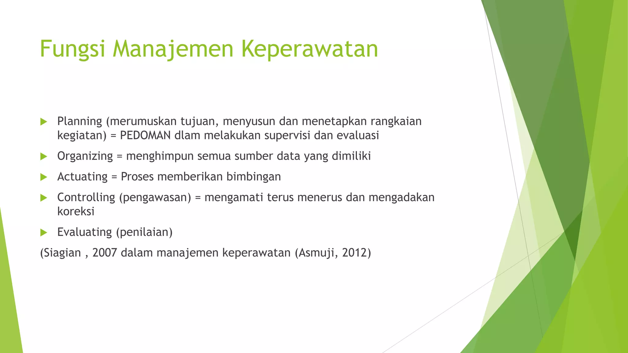 Konsep dasar manajemen keperawatan | PPTX