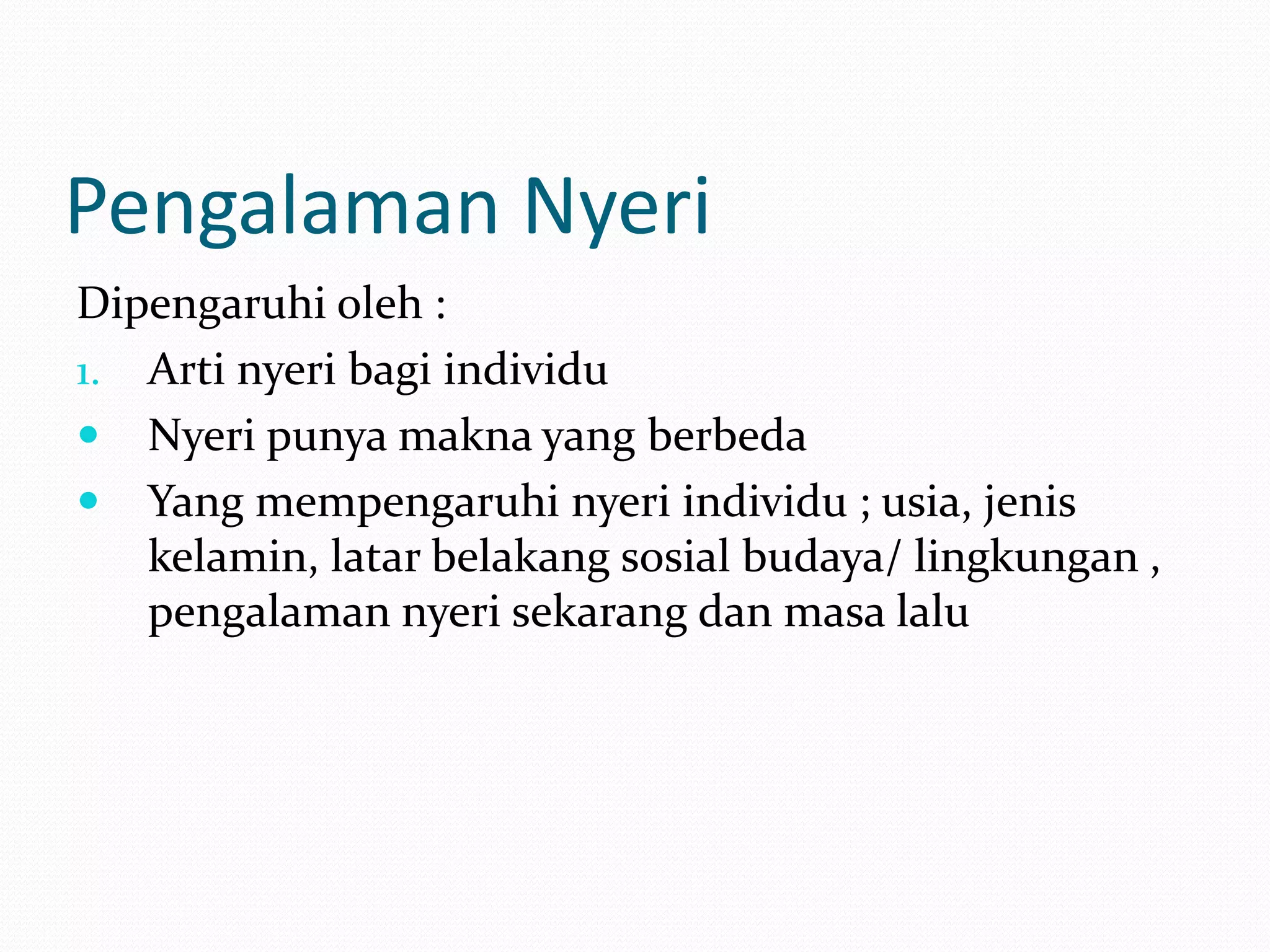 Konsep dasar nyeri | PPTX