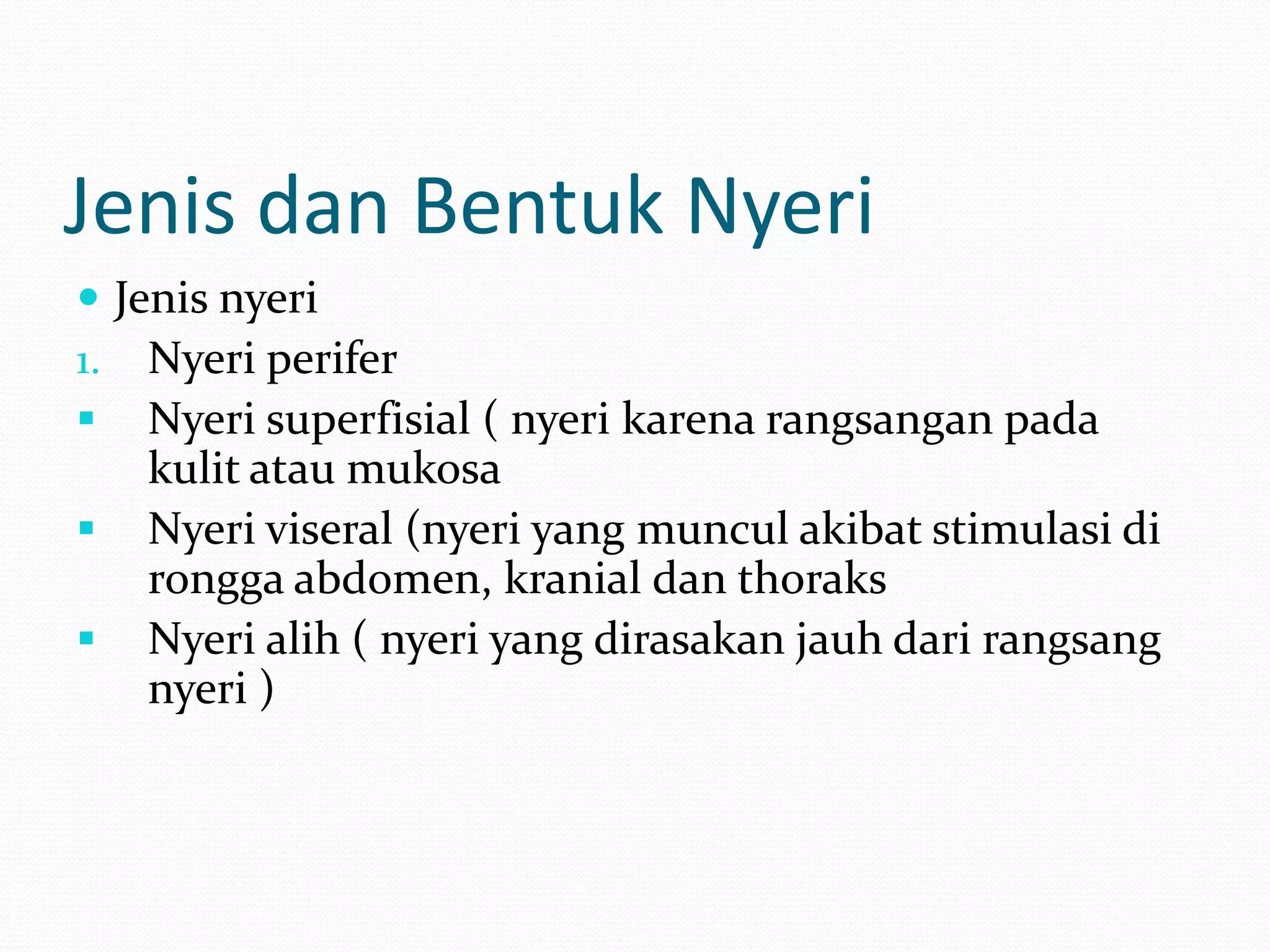 Konsep dasar nyeri | PPTX