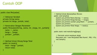 Konsep dasar oop | PPTX