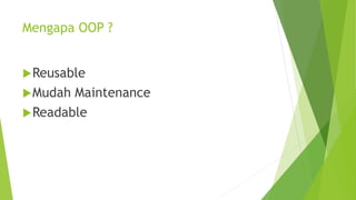 Konsep dasar oop | PPTX