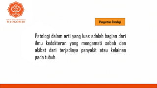 Konsep Dasar Patologi dalam keperawatan ppt | PPTX