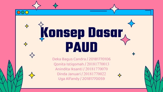 Konsep Dasar Paud Pendidikan Anak Usia Dini - 2021 | PDF