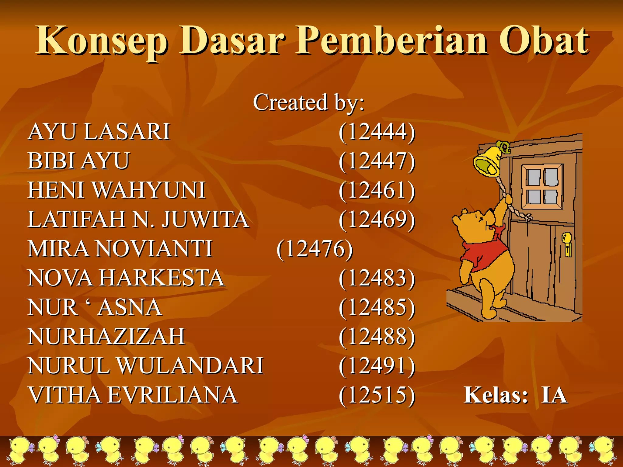 Konsep Dasar Pemberian Obat (KDK II) | PPT