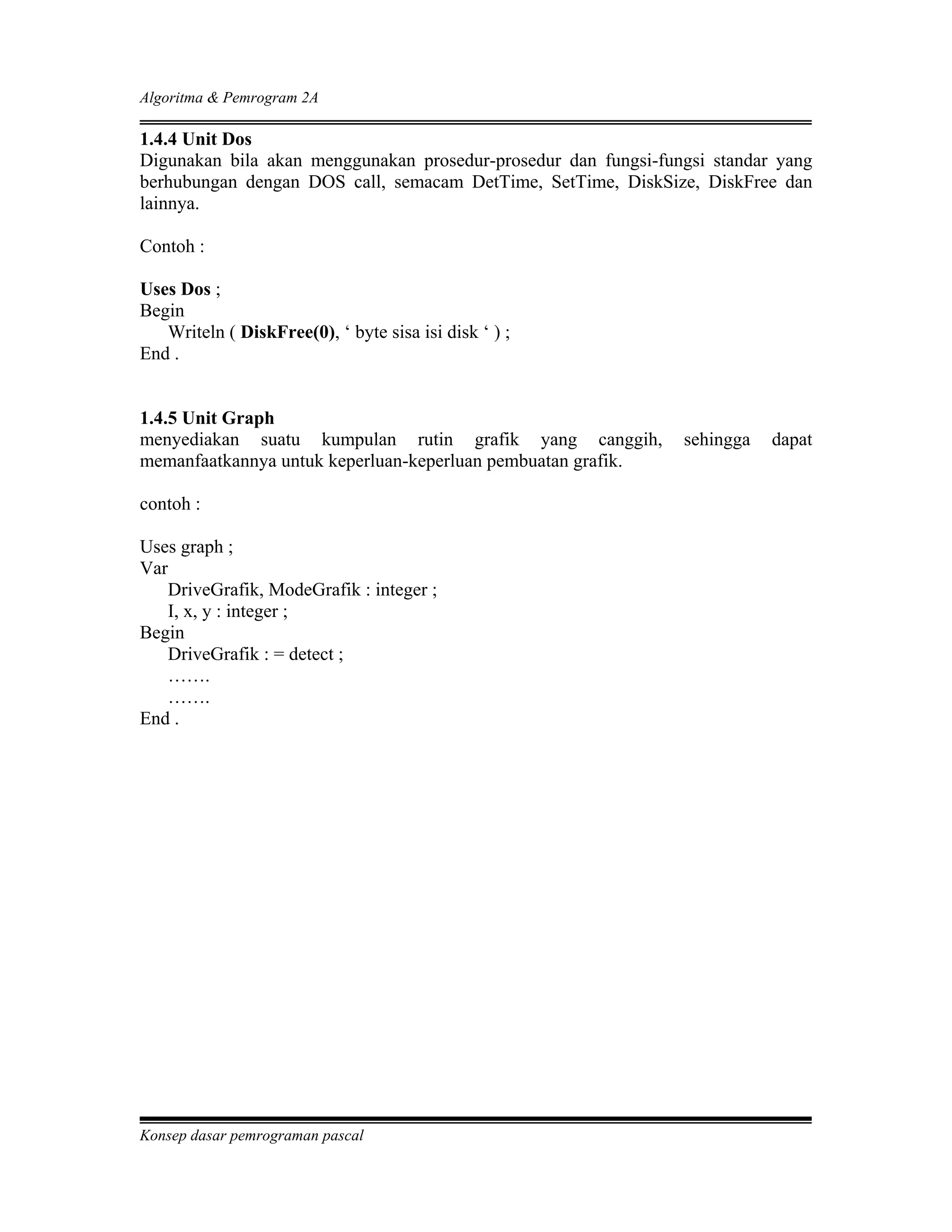 Konsep dasar pemrograman pascal | PDF