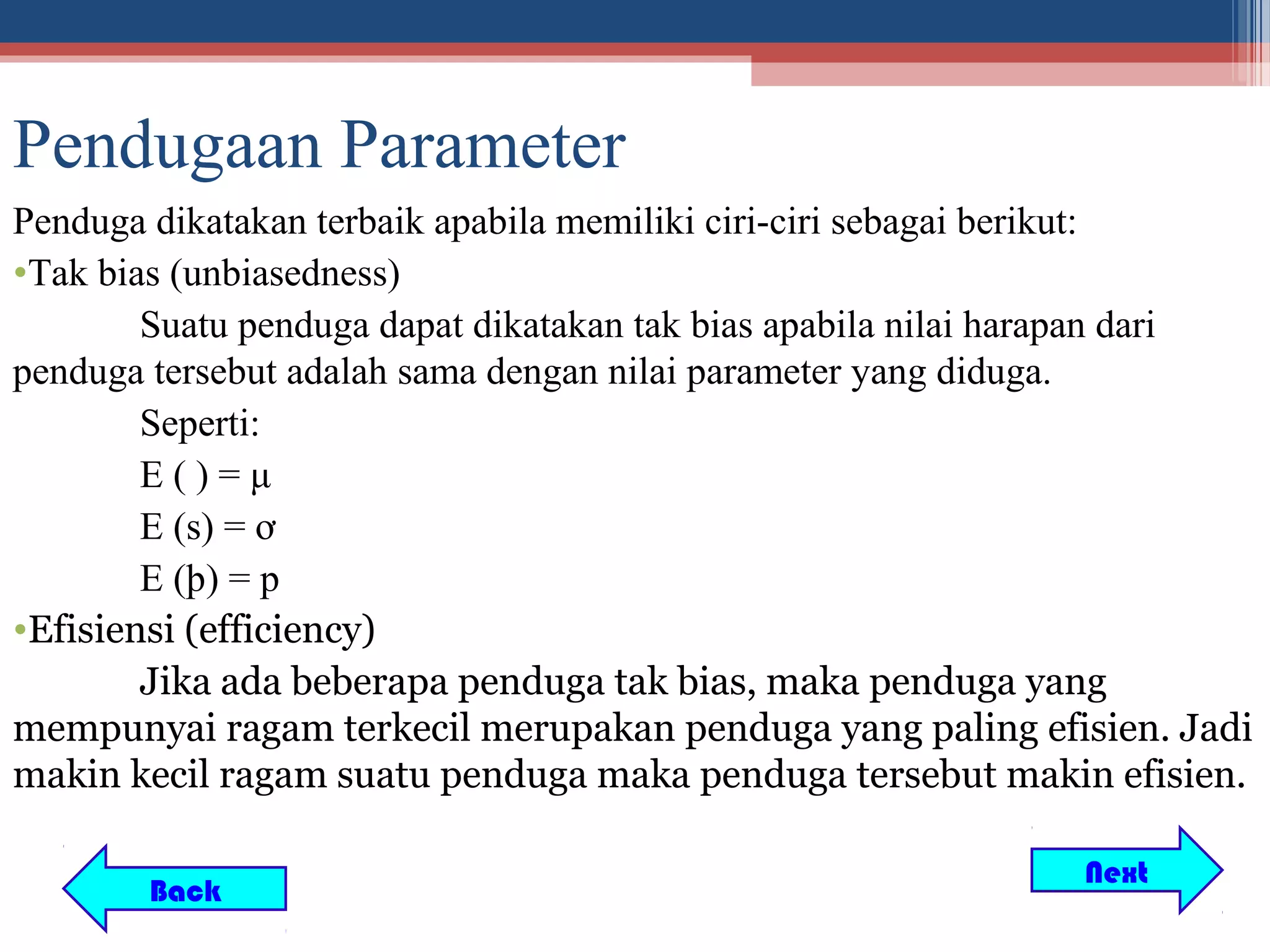 Konsep dasar pendugaan parameter | PPT